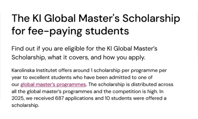 Applications are now open for the 2026 KI Global Master's Scholarship ...